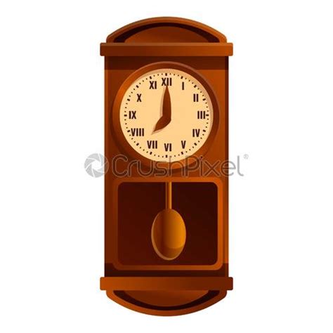 Pendulum Clock Time Icon Cartoon Style Stock Vector Crushpixel