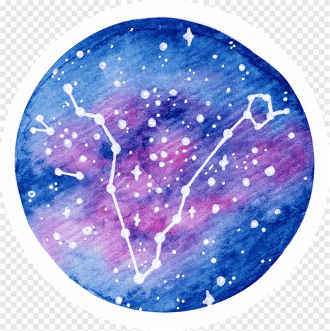 물고기 자리 별자리 물병 자리 수채화 그림 물고기 자리 수채화 그림 보라색 Png Pngegg