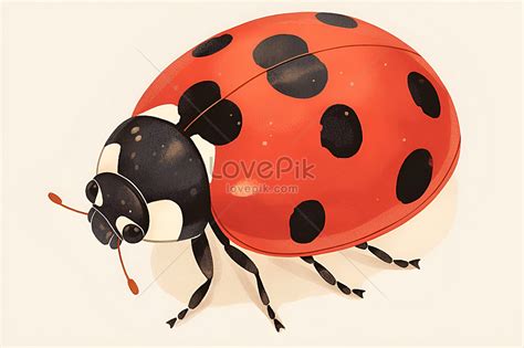 귀여운 무당벌레 일러스트 무료 다운로드 Lovepik