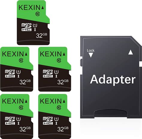 Kexin 32gb Micro Sd Card 5 Pack With Sd Adapter Microsdhc