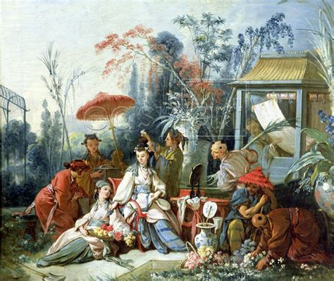 Francois Boucher Chinese Garden Chinoiserie Mural Chinese Garden Painting