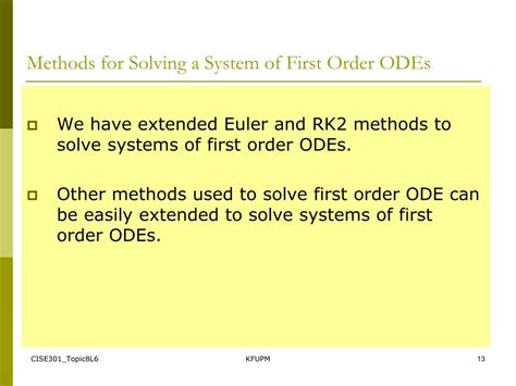 Ppt Cise301 Numerical Methods Topic 8 Ordinary Differential