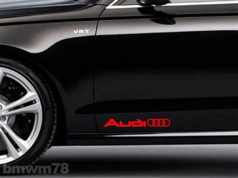 2 Audi Sport Side Stickers Decals Tt A3 8 S4 S5 Q3 Q5 Q7 S6 Rs4
