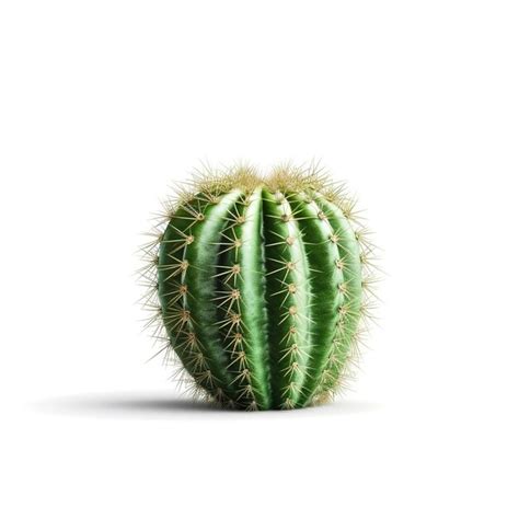 Premium Ai Image Cactus On White Background Generative Ai