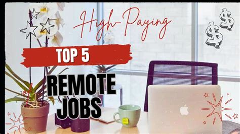 Top 5 High Paying Remote Jobs Youtube