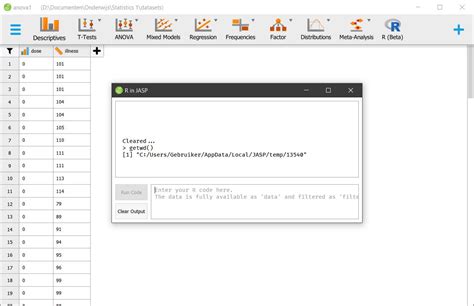 Same Working Directory For R In Jasp As For Jasp Proper · Issue 895