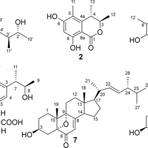 Secondary Metabolites 1 8 From Penicillium Citrinum Vm6 Download