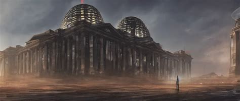 Dystopian Reichstag Germany Futuristic Digital Stable Diffusion Openart
