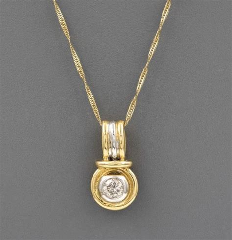 kt Gelbgold Weißgold Halskette mit Anhänger Diamant Catawiki