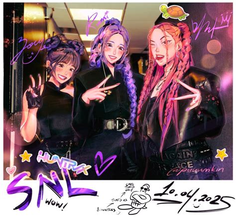 [케이팝데몬헌터스 만화] 미국 Snl 출연 자축 팬아트 네이버 블로그