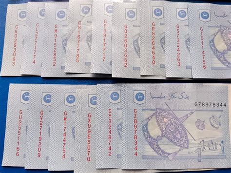 Ga To Gz 24pcs Rm 1 Banknote Wang Ketas Duit Siri 12 Satu Ringgit Ga Gb