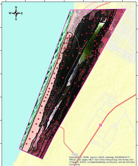 Location Of The Habitat Types Black Line Limits Based On The