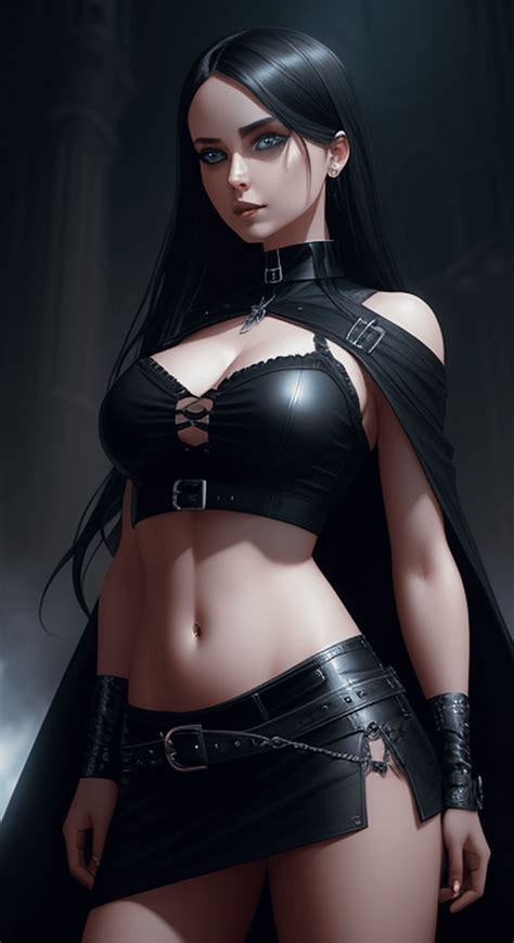 Free Picture Dark Warrior Fantasy Gothic Girl 3d Model
