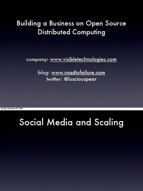 Building A Business On Open Source Distributed Computing Pdf Scalability Apache Hadoop