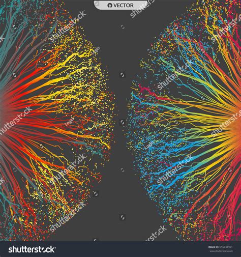 Point Explode Array Dynamic Emitted Particles Stock Vector Royalty