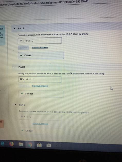 solved submit previous answers correct part g find the total