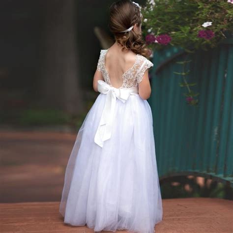 Bohemian Flower Girl Dress Flower Girl Dresses Girls Lace Etsy