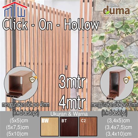 Jual Click On Hollow Kisi Kisi Wallpanel Wpc Duma Motif Kayu Anti Rayap