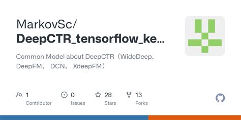 Deepctrtensorflowkeraspytorchdeepfmpy At Master · Markovscdeepctrtensorflowkeraspytorch
