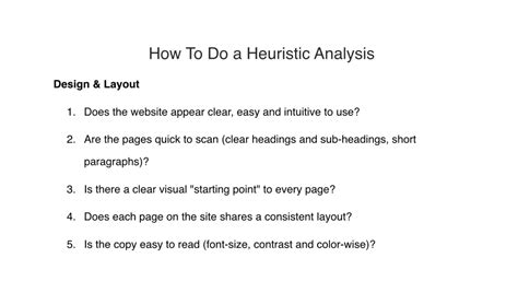Heuristic Analysis A Step By Step Video Guide For Your Website