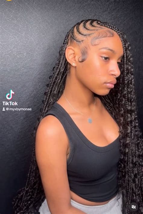 Boho Braids Side Cornrow Boho Braids Lemonade Knotless Boho Braids