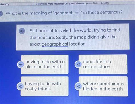 Solved Ready Determine Word Meanings Using Roots Bio And Geo — Quiz