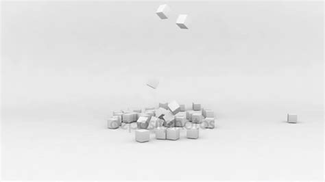 Falling White Cubes — Stock Video © Malekas 138710060