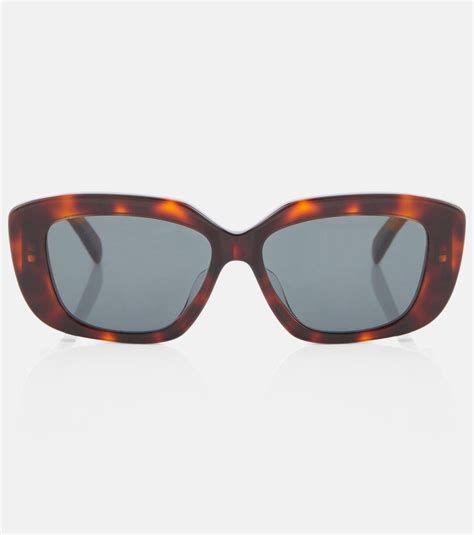 Celine Eyewear Triomphe 04 Rectangular Sunglasses In Brown Endource