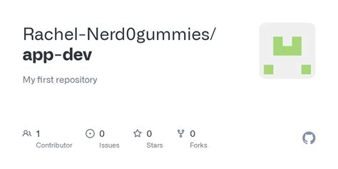 Github Rachel Nerd0gummiesapp Dev My First Repository