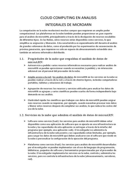 Cloud Computing En Analisis Pdf Computación En La Nube Desarrollo