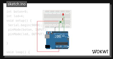 Boton Pullup Con Led Wokwi Esp32 Stm32 Arduino Simulator