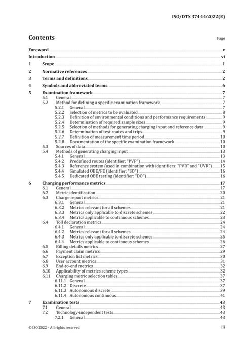 ISO DTS 37444 Electronic Fee Collection Charging Performance Framework