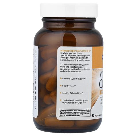 Vitamin Code Raw Vitamin C Garden Of Life 60 Capsule