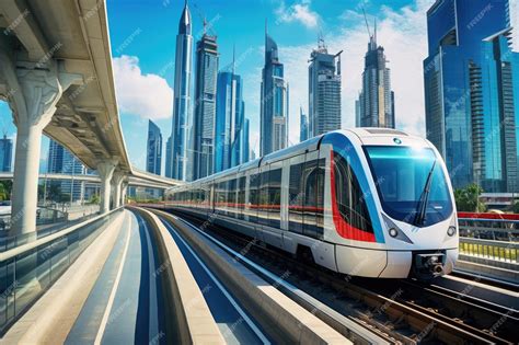 premium ai image dubai metro as world s longest fully automated metro