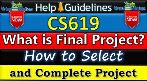 what is cs619 final project how to select and complete final project