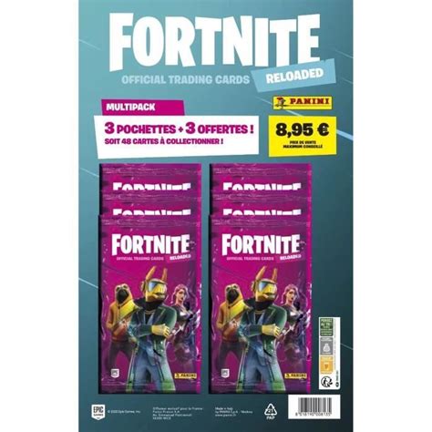 Carte Panini Fortnite Tc Pack 3 Pochettes 3 Offertes Cdiscount