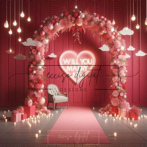 Marry Me Backdrop Marry Me Sign Digital Backdrop Digital Background Proposal Decorations Wedding