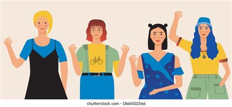 Women Silhouette Head Isolated Modern Feminist Stock Vector Royalty