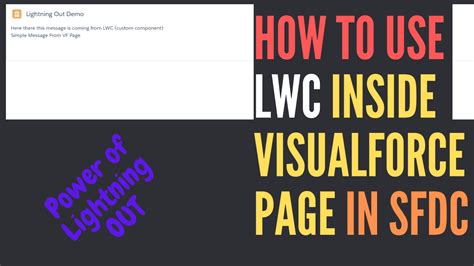 How To Use Lightning Web Component Inside Visual Force Pages