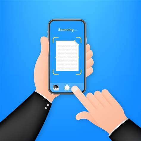 Premium Vector Document Scanner Smartphone Interface Template