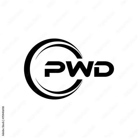 Pwd Letter Logo Design With White Background In Illustrator Cube Logo