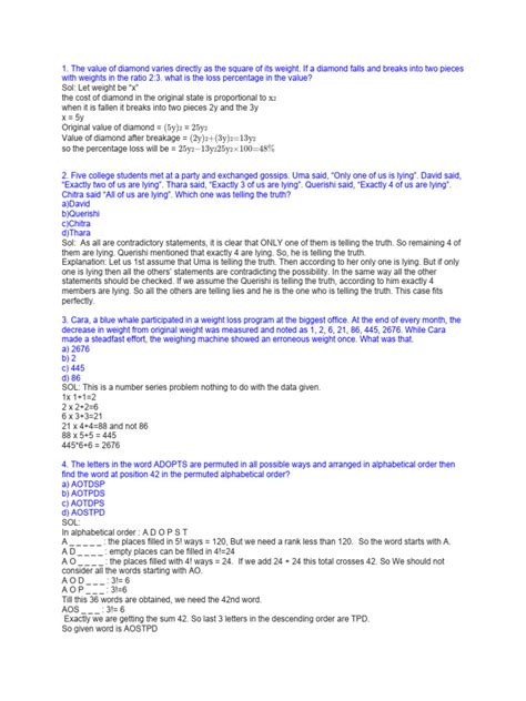 Tcs Latest Pattern Questions With Solutions 16 Pdf