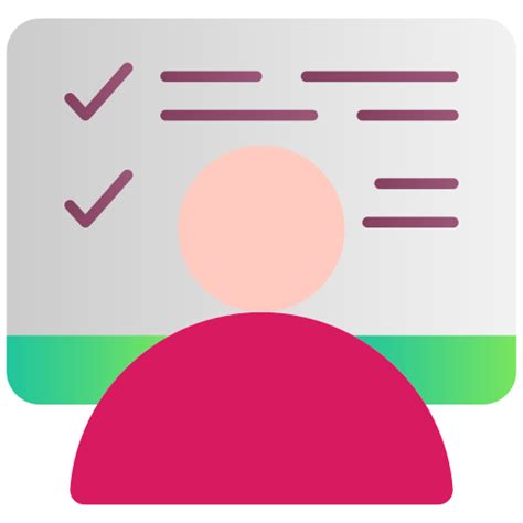 Icono de CarnÉ de identidad Generic Flat Gradient