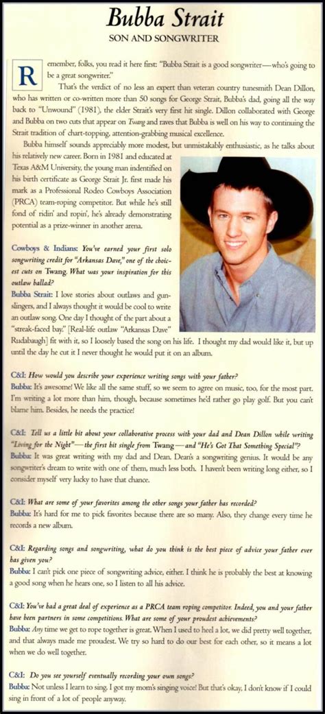 Bubba Strait Bubba Strait Bubba Strait George Strait Son George