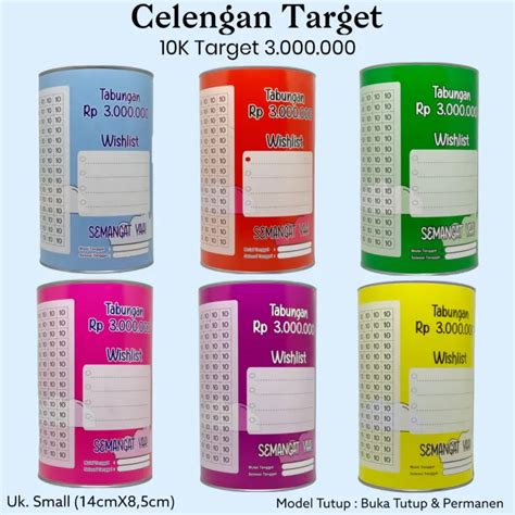 Celengan Target 10k Target 3jt Celengan Target Viral Tabungan Target