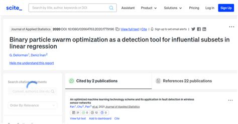 binary particle swarm optimization as a detection tool for influential