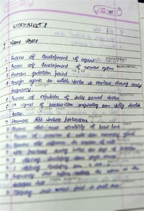 Solution Human Reproduction Worksheet 8 Studypool