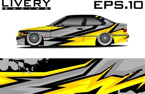 vector de diseño de envoltura de pegatina de coche diseño de kit de