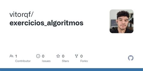 GitHub Vitorqf Exercicios Algoritmos
