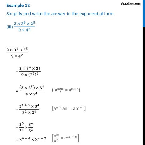 Example 12 Simplify I 12 4 X 9 3 X 4 6 3 X 8 2 X 27 Ii 2 3
